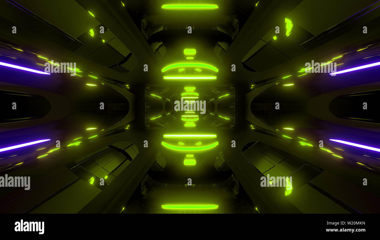 futuristic scifi background wallpaper background with green glow 3d ...