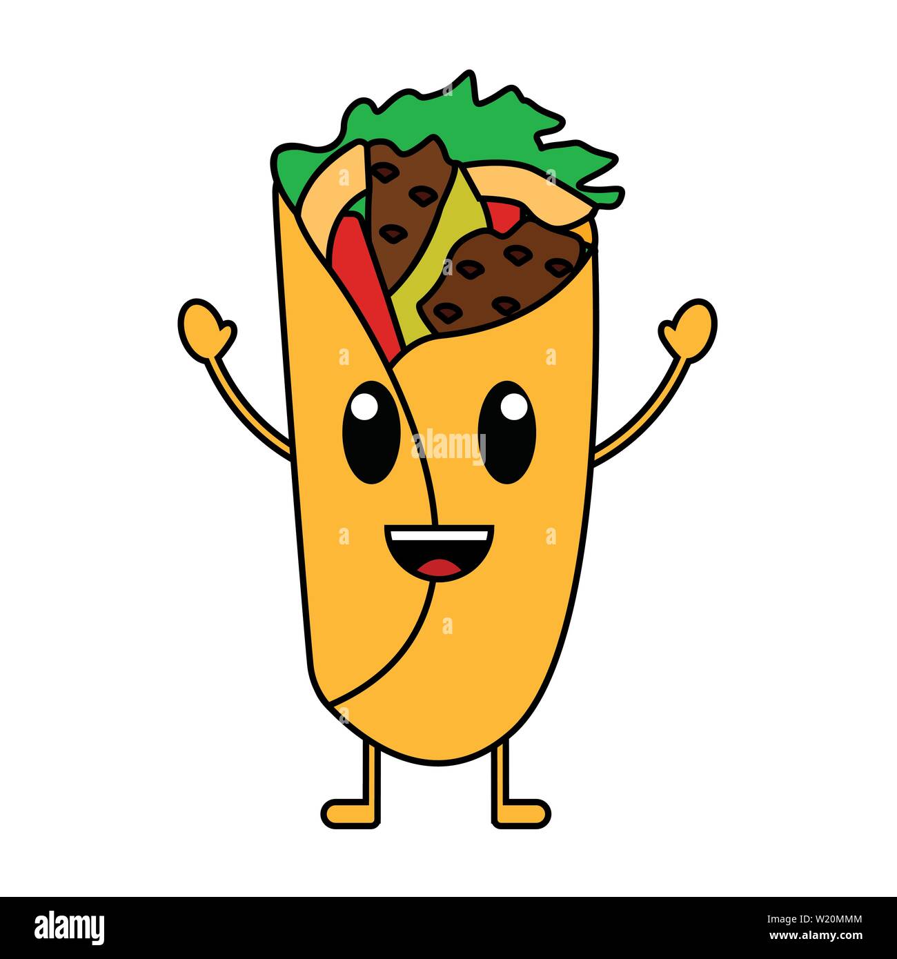 Delicious Fast food cartoon object Stock Vector Image & Art - Alamy