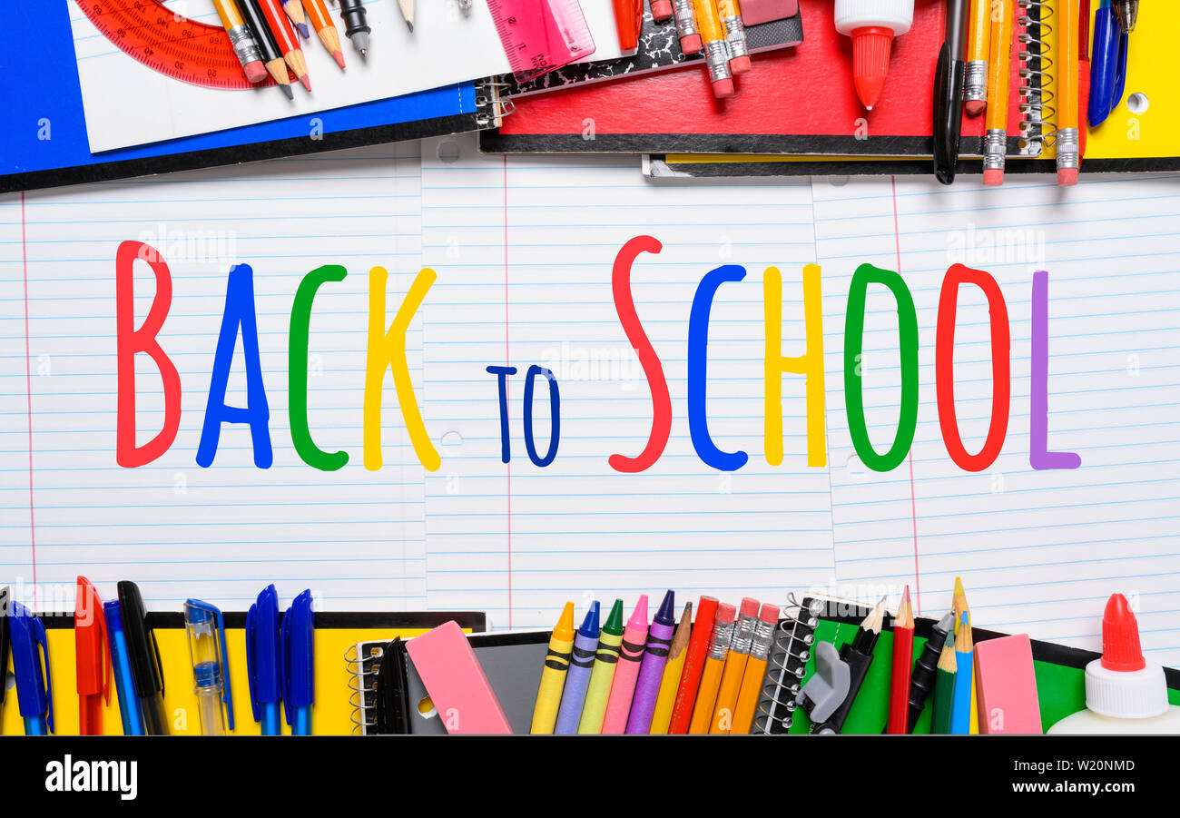 Back to School Themed design Stock Photo - Alamy