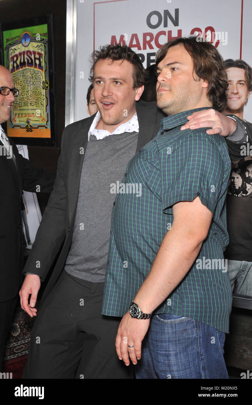 LOS ANGELES, CA. March 17, 2009: Jason Segel (left) & Jack Black at the ...