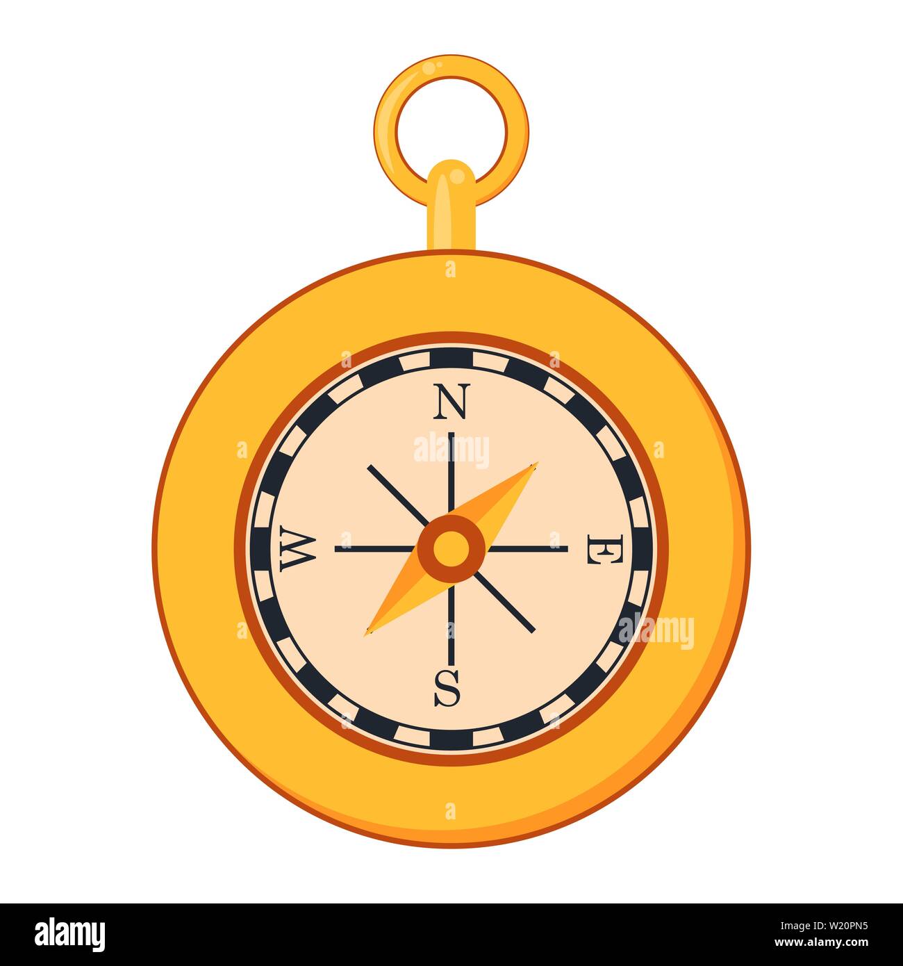 Navigation compass travel symbol isolated vector illustration Stock ...