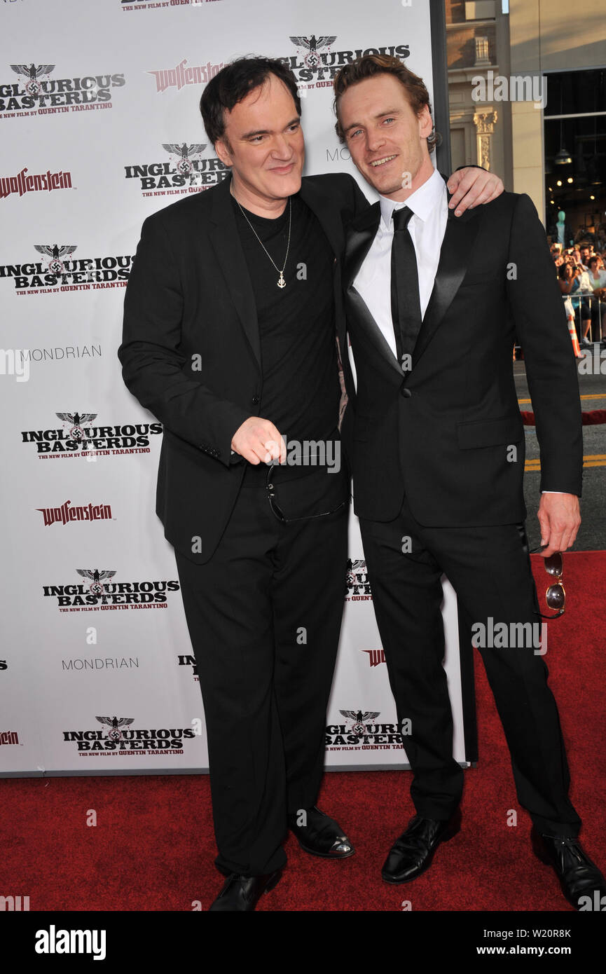 LOS ANGELES, CA. August 10, 2009: Director Quentin Tarantino (left ...