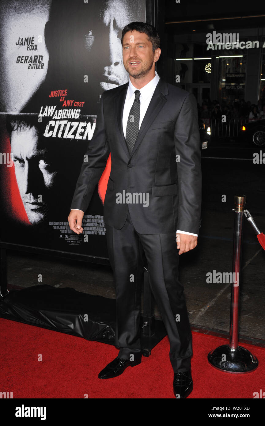 LOS ANGELES, CA. October 06, 2009: Gerard Butler at the Los Angeles ...