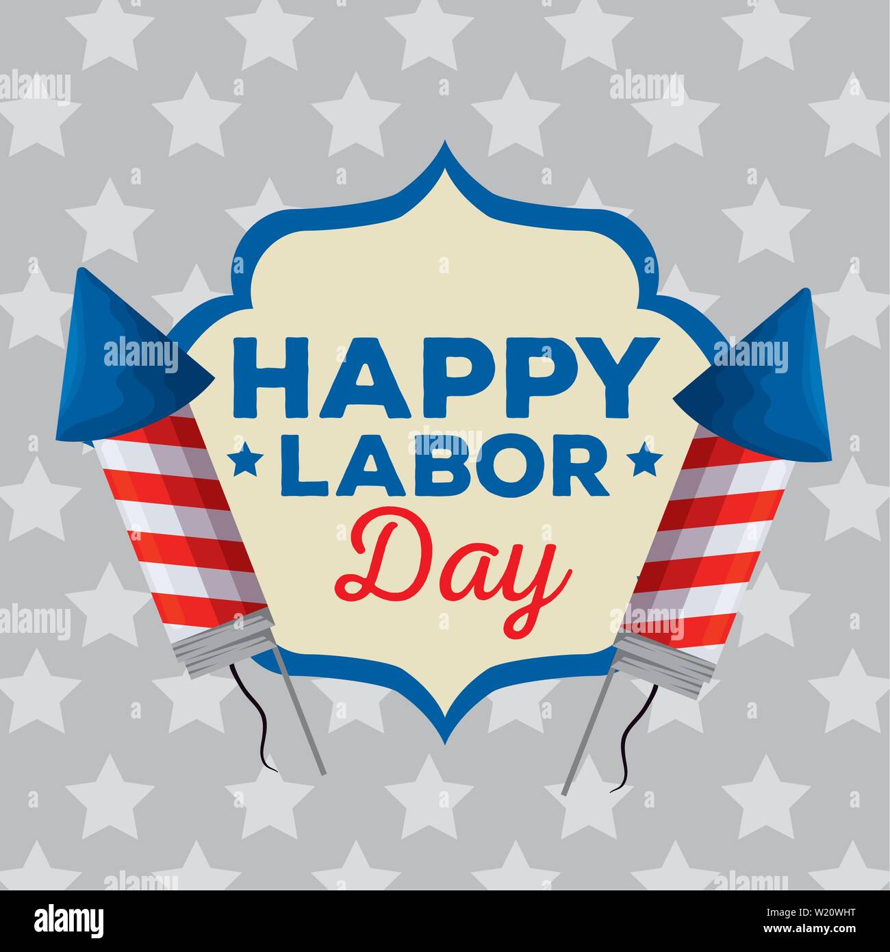 emblem of happy labor day celebration Stock Vector Image & Art - Alamy