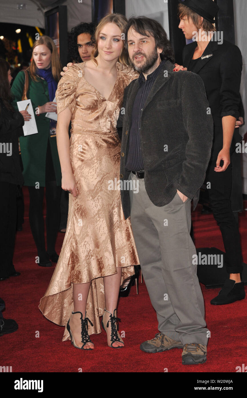 LOS ANGELES, CA. December 07, 2009: Saoirse Ronan & director Peter ...