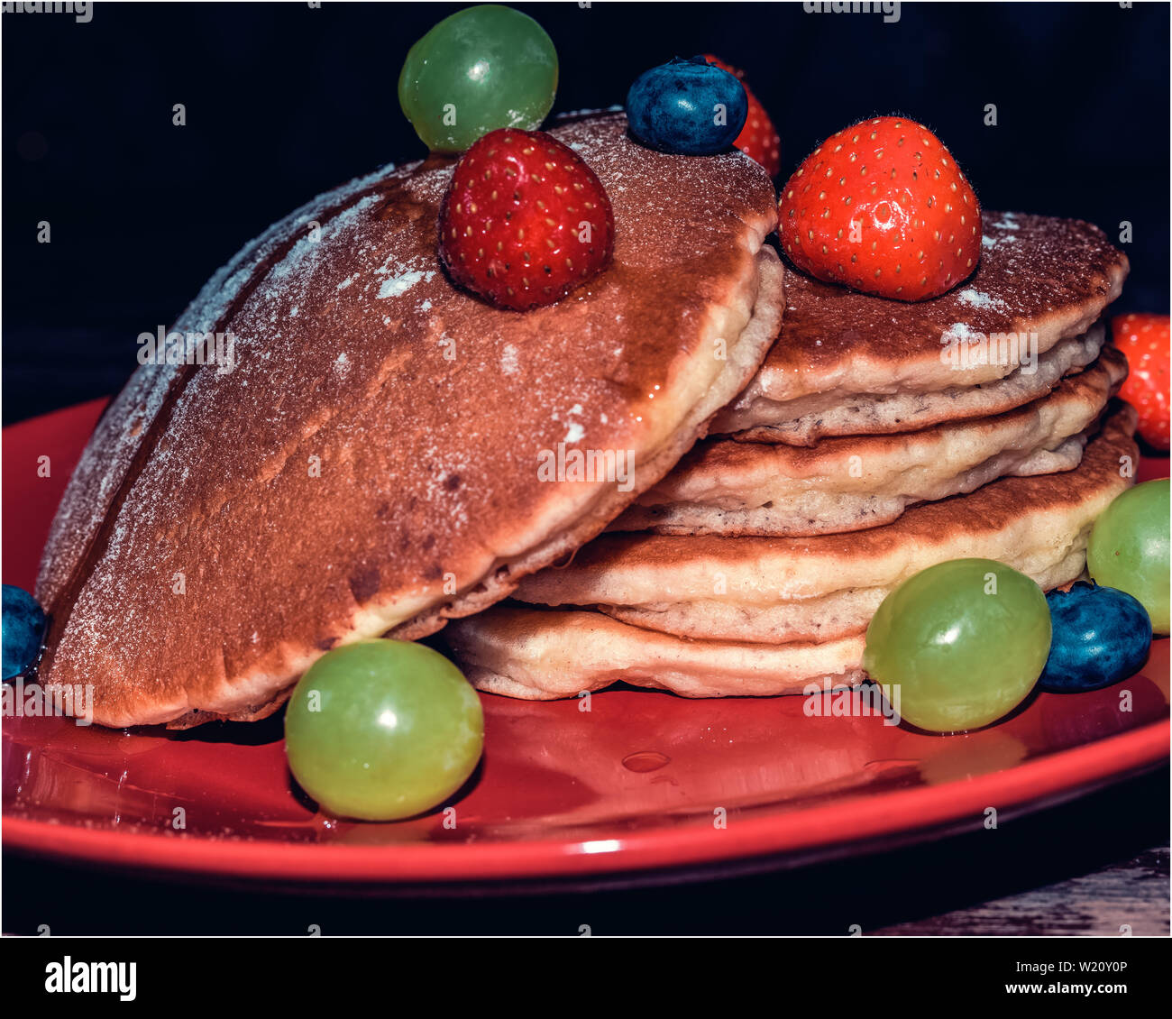 A pancake is a flat cake, often thin and round, prepared from a starch ...