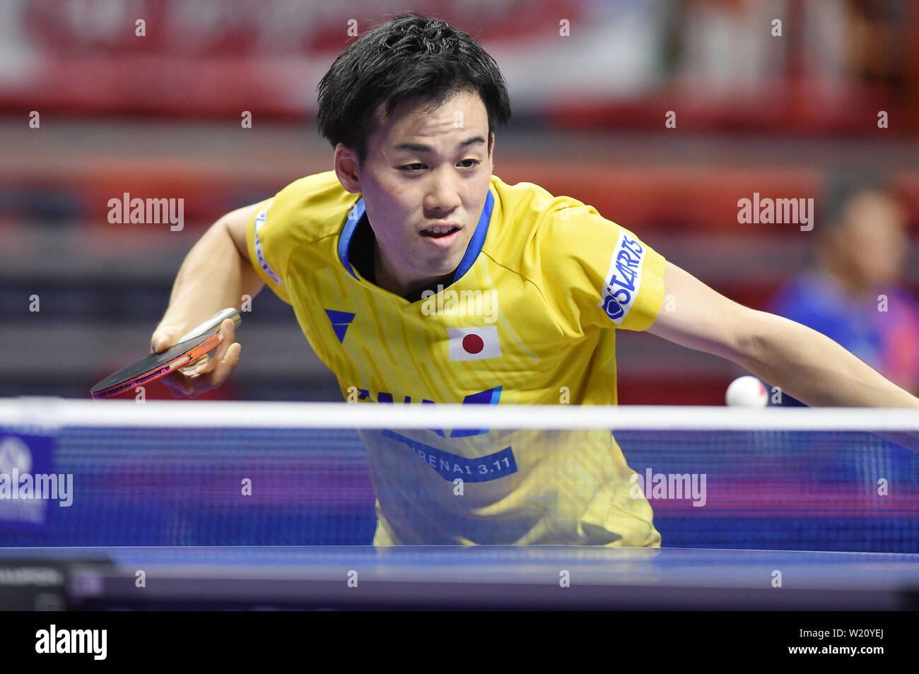Busan, South Korea. 4th July, 2019. Yuki Hirano (JPN) Table Tennis ...
