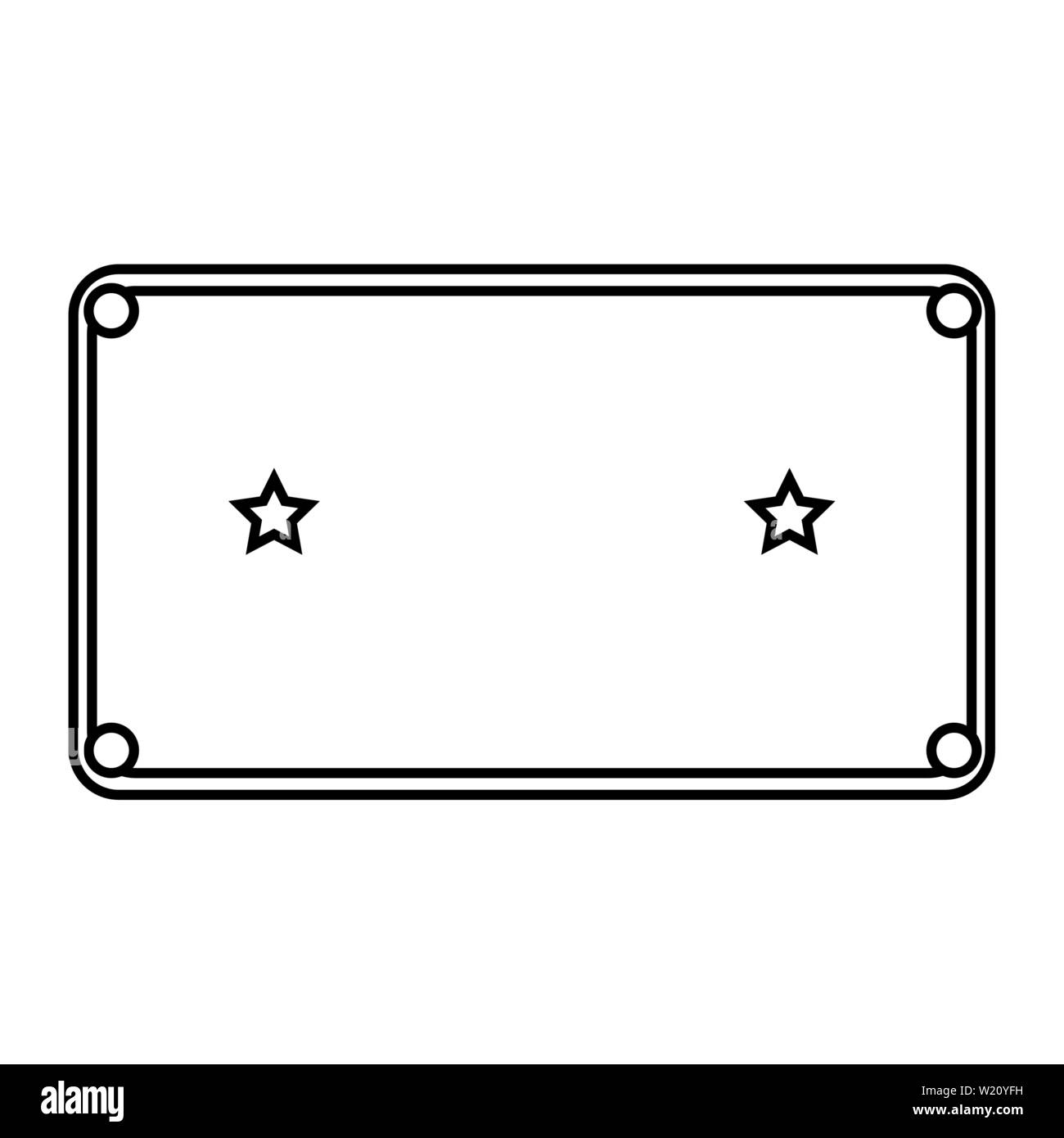 metal plate with stars icon Stock Vector Image & Art - Alamy