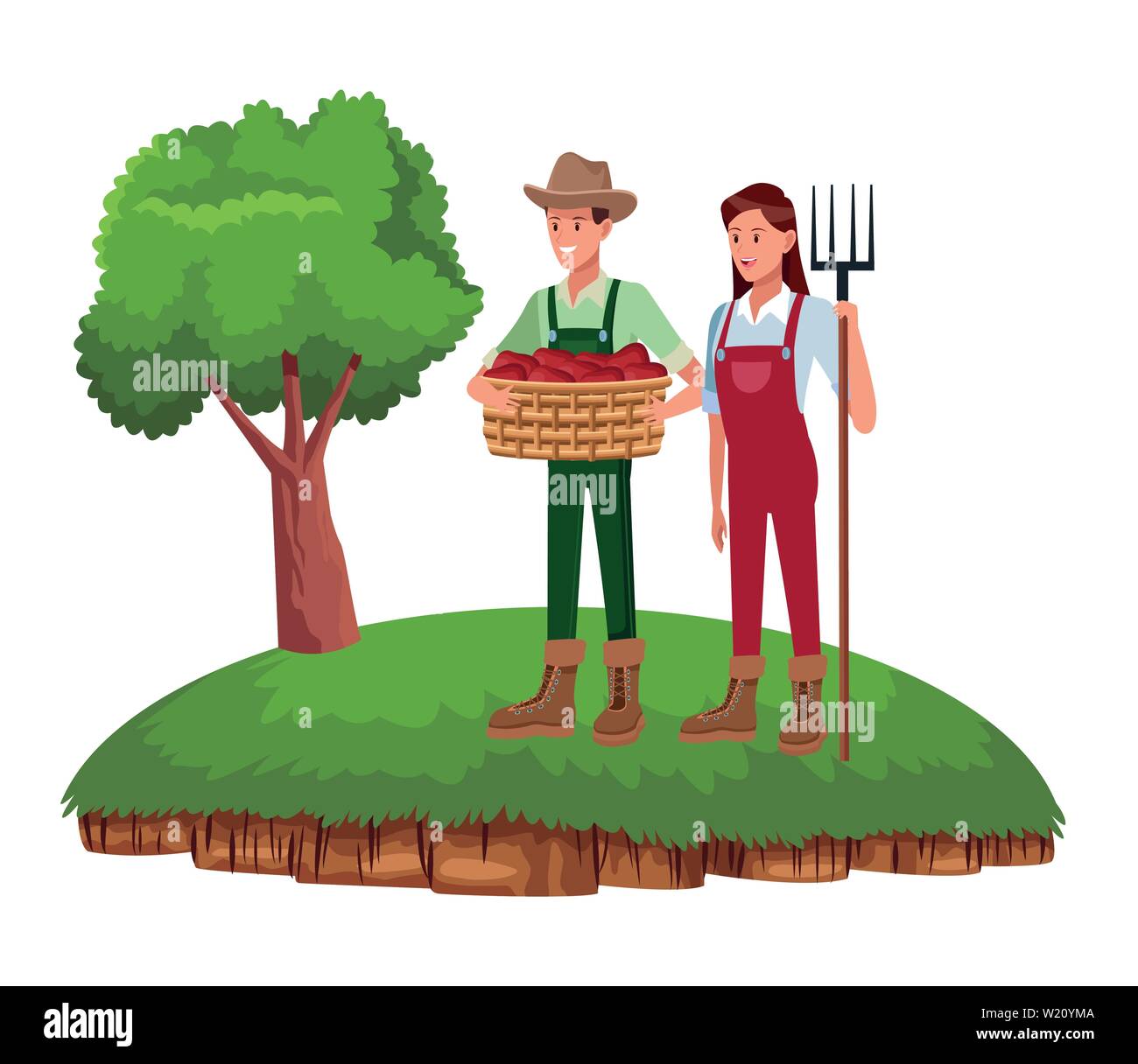 farm, animals and farmer cartoon Stock Vector Image & Art - Alamy