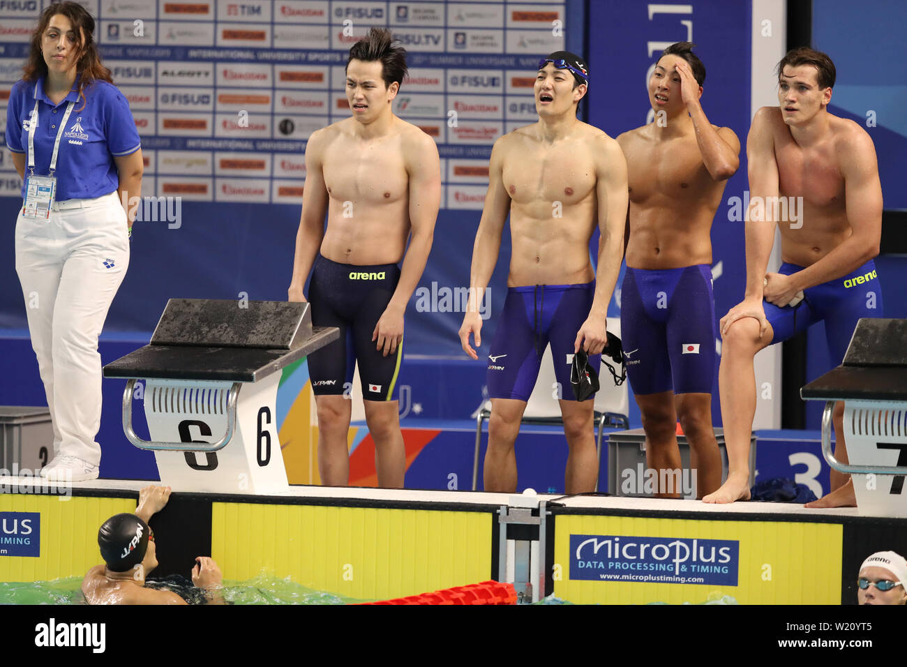 Piscina Scandone, Napoli, Italy. 4th July, 2019. (L to R) Kaiya Seki ...