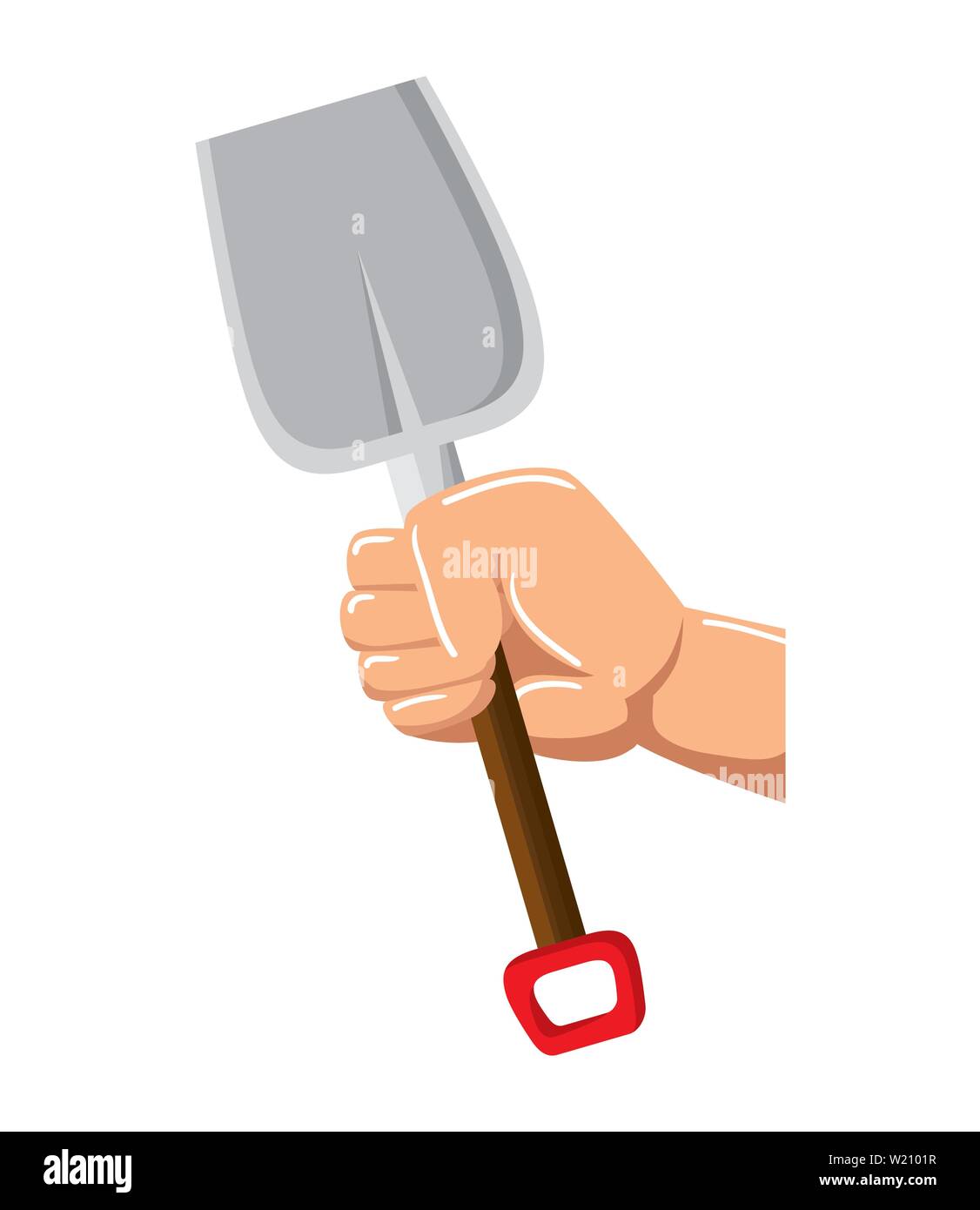 hand with shovel metal tool Stock Vector Image & Art - Alamy