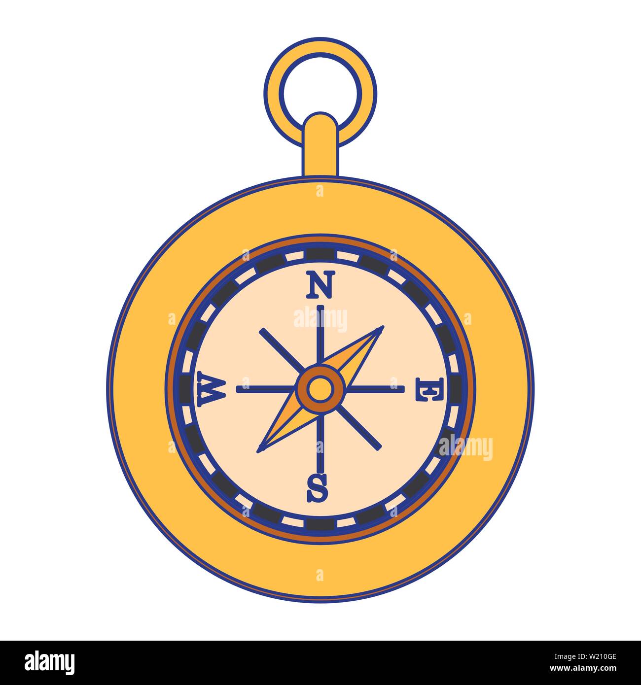 Navigation compass travel symbol isolated vector illustration Stock ...