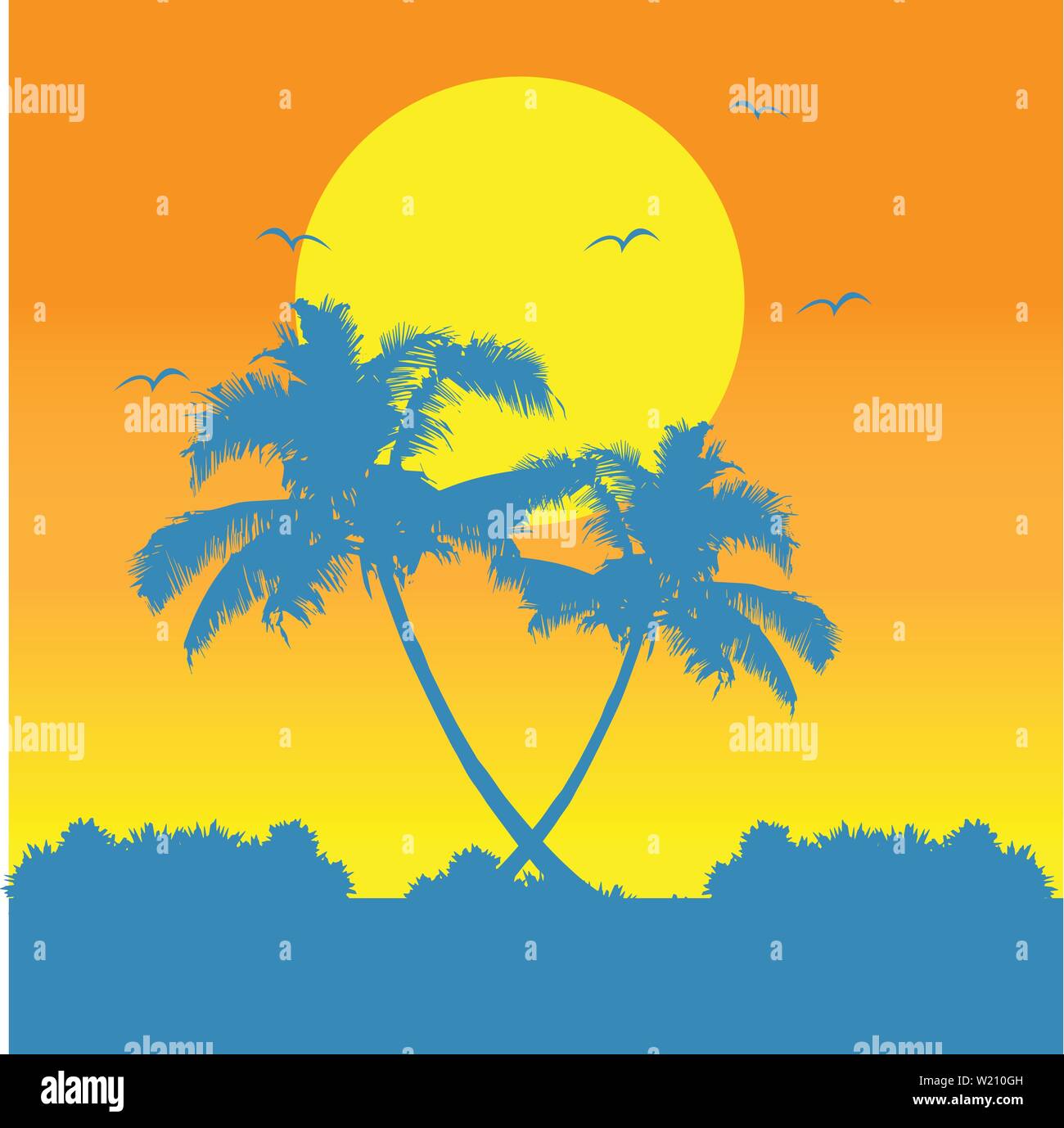Walk in beach Stock Vector Images - Alamy
