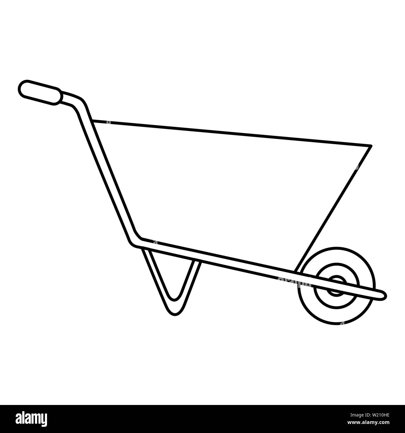 wheelbarrow construction tool isolated icon Stock Vector Image & Art ...
