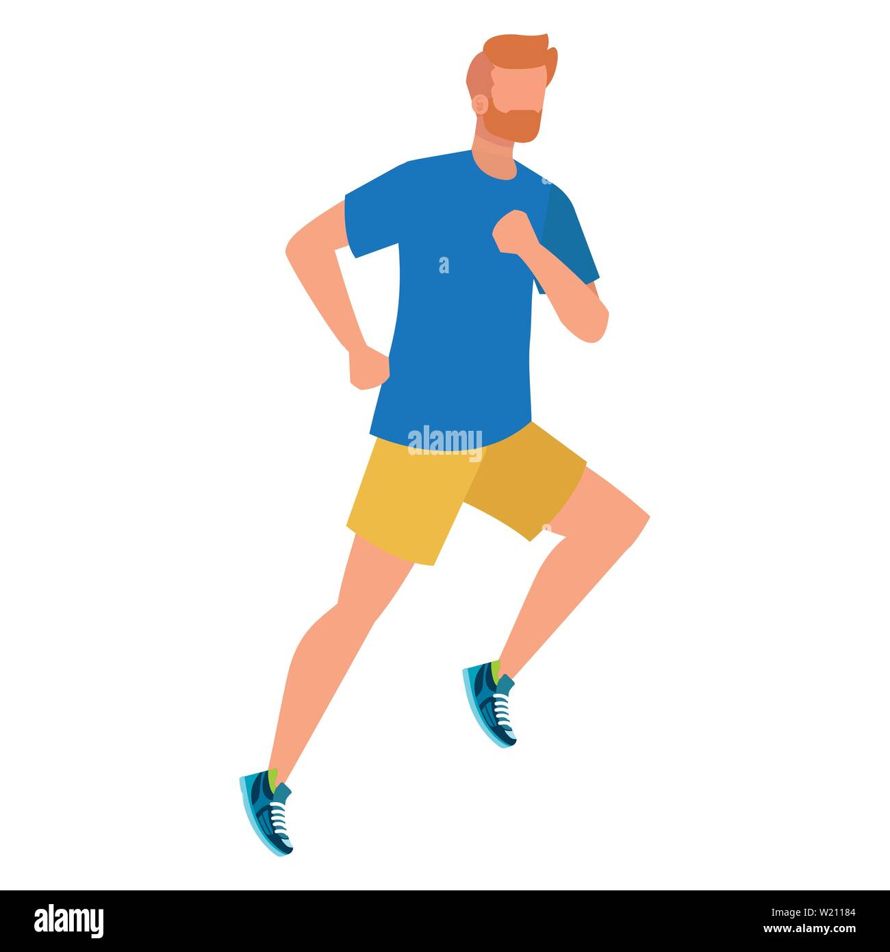 young athletic man running character Stock Vector Image & Art - Alamy