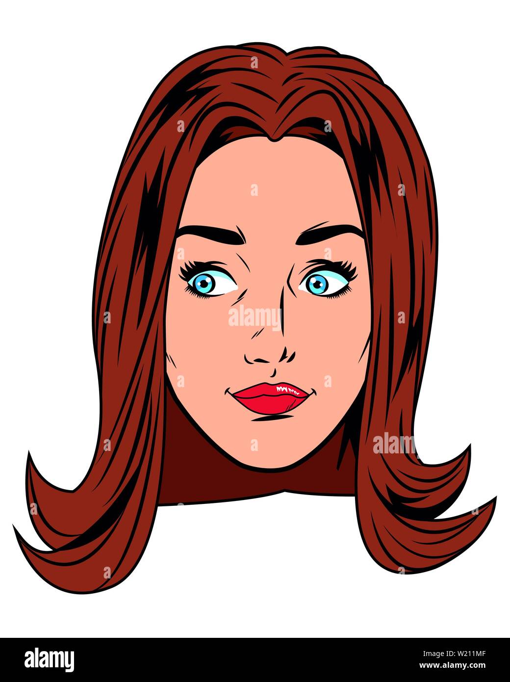 young woman face avatar cartoon Stock Vector Image & Art - Alamy