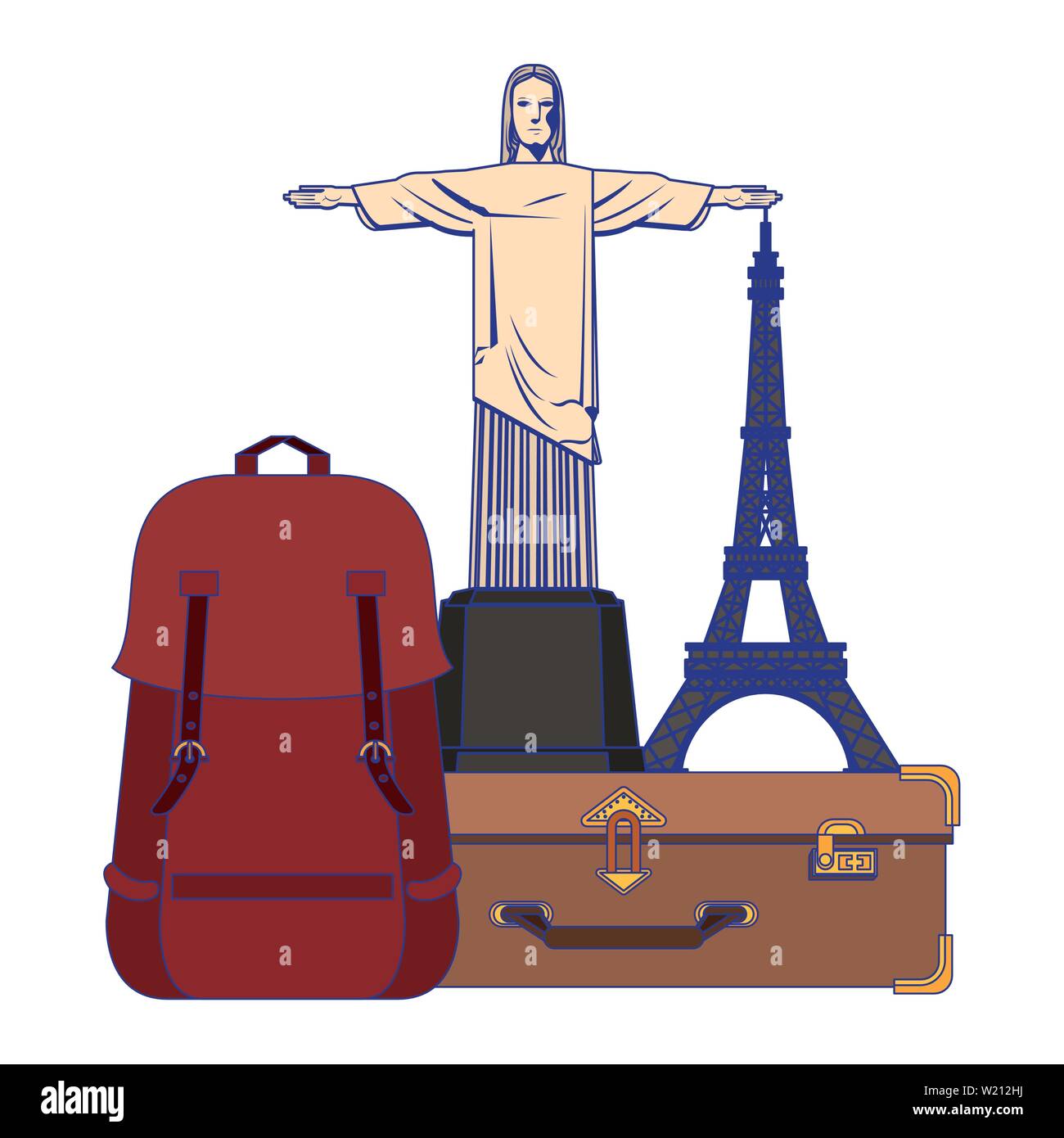 Travel vacations and summer cartoons Stock Vector Image & Art - Alamy