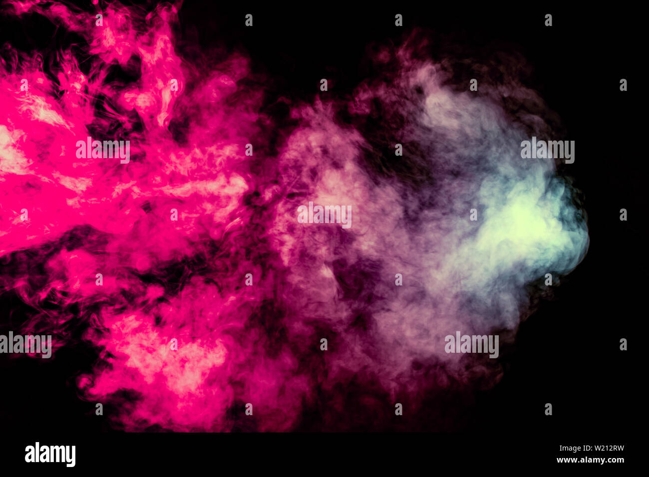 Colored background with winding clouds of smoke from patterns of ...