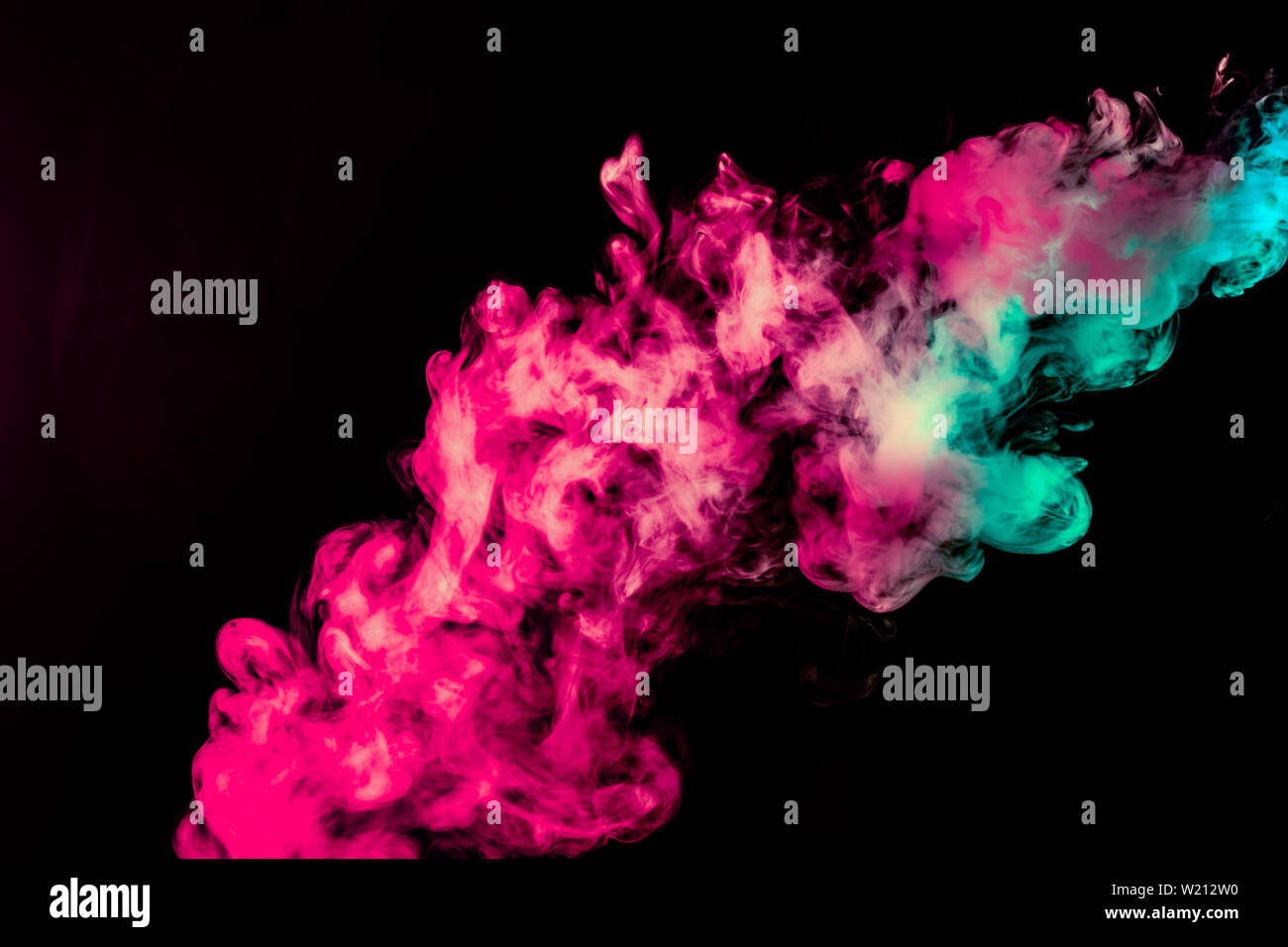 Colored background with winding clouds of smoke from patterns of ...