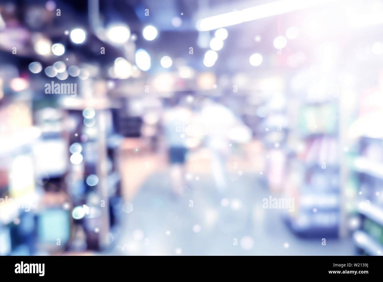 Blur Shopping mall background with bokeh light Stock Photo - Alamy