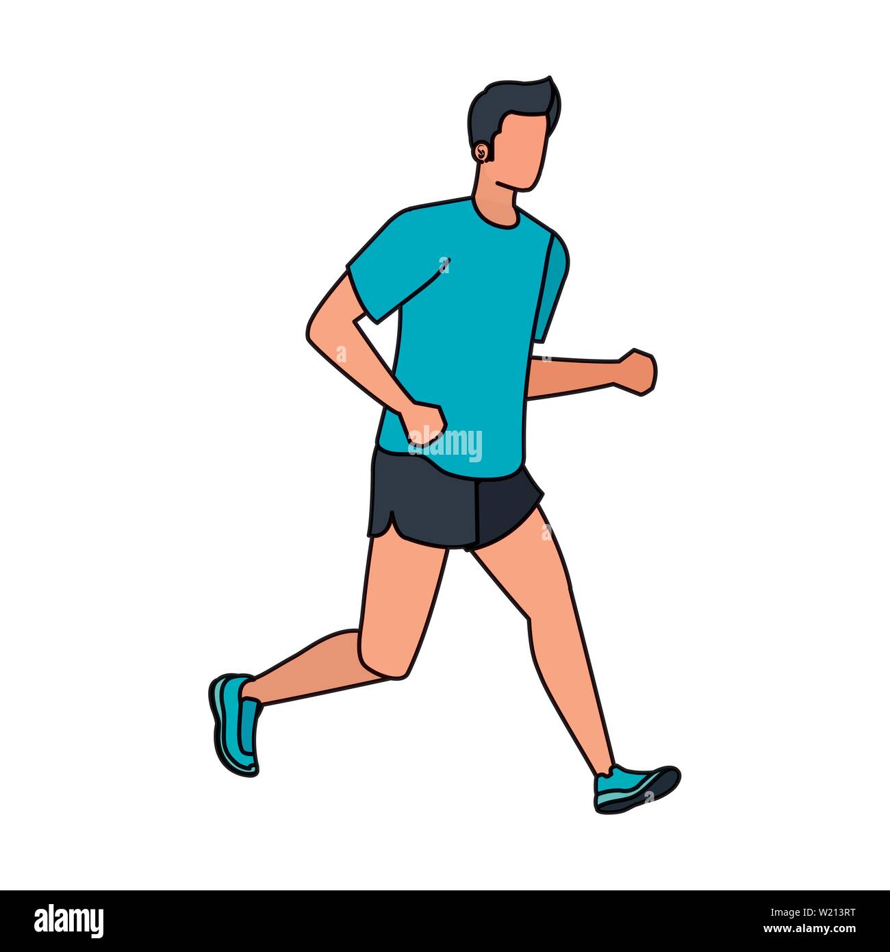 young athletic man running character Stock Vector Image & Art - Alamy