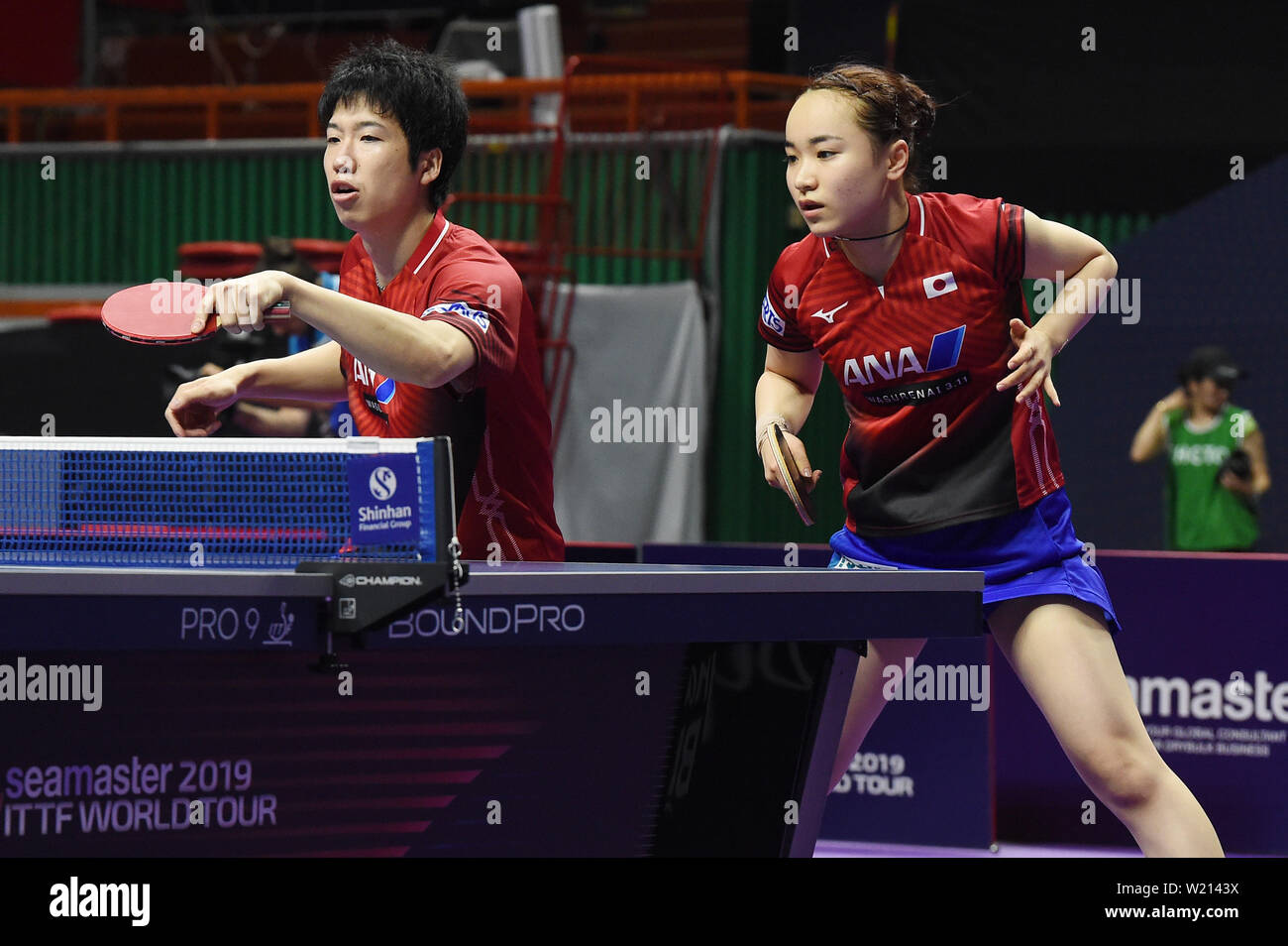 Busan, South Korea. 5th July, 2019. Jun Mizutani (JPN), Mima Ito (JPN) Table Tennis : The 2019 ...