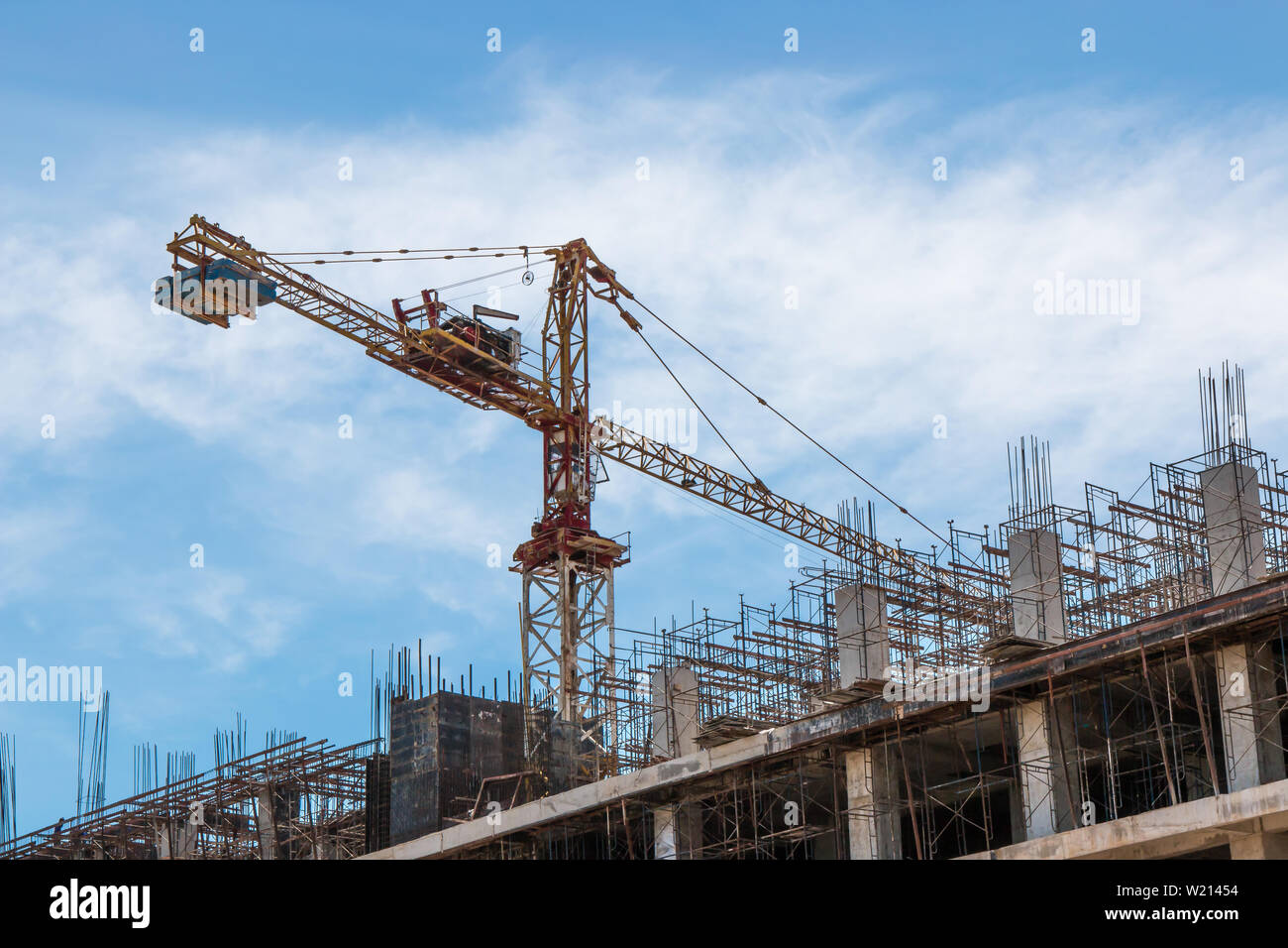 crane in construction site Stock Photo - Alamy