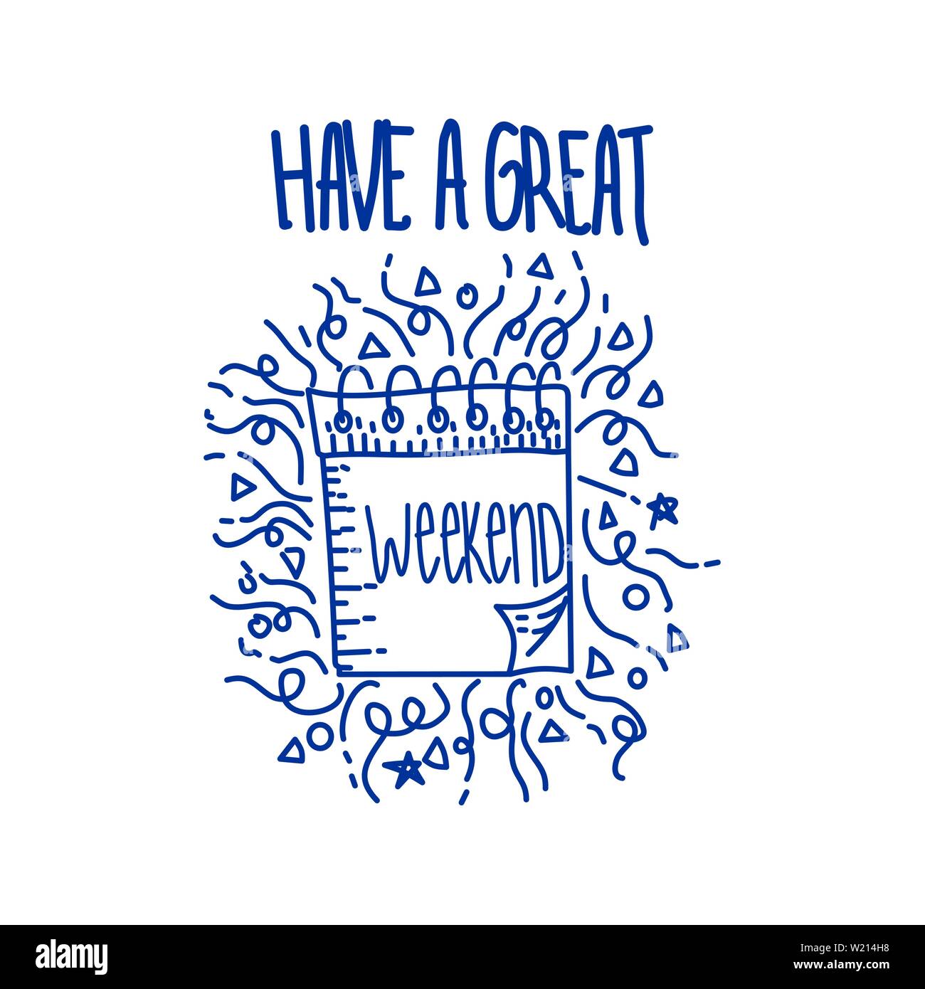 Vector hand lettering set of the days of the week Stock Vector Image ...