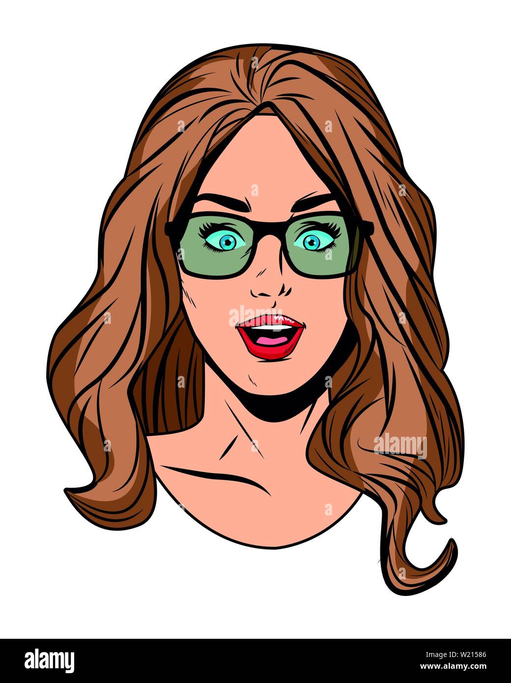 young woman face avatar cartoon Stock Vector Image & Art - Alamy