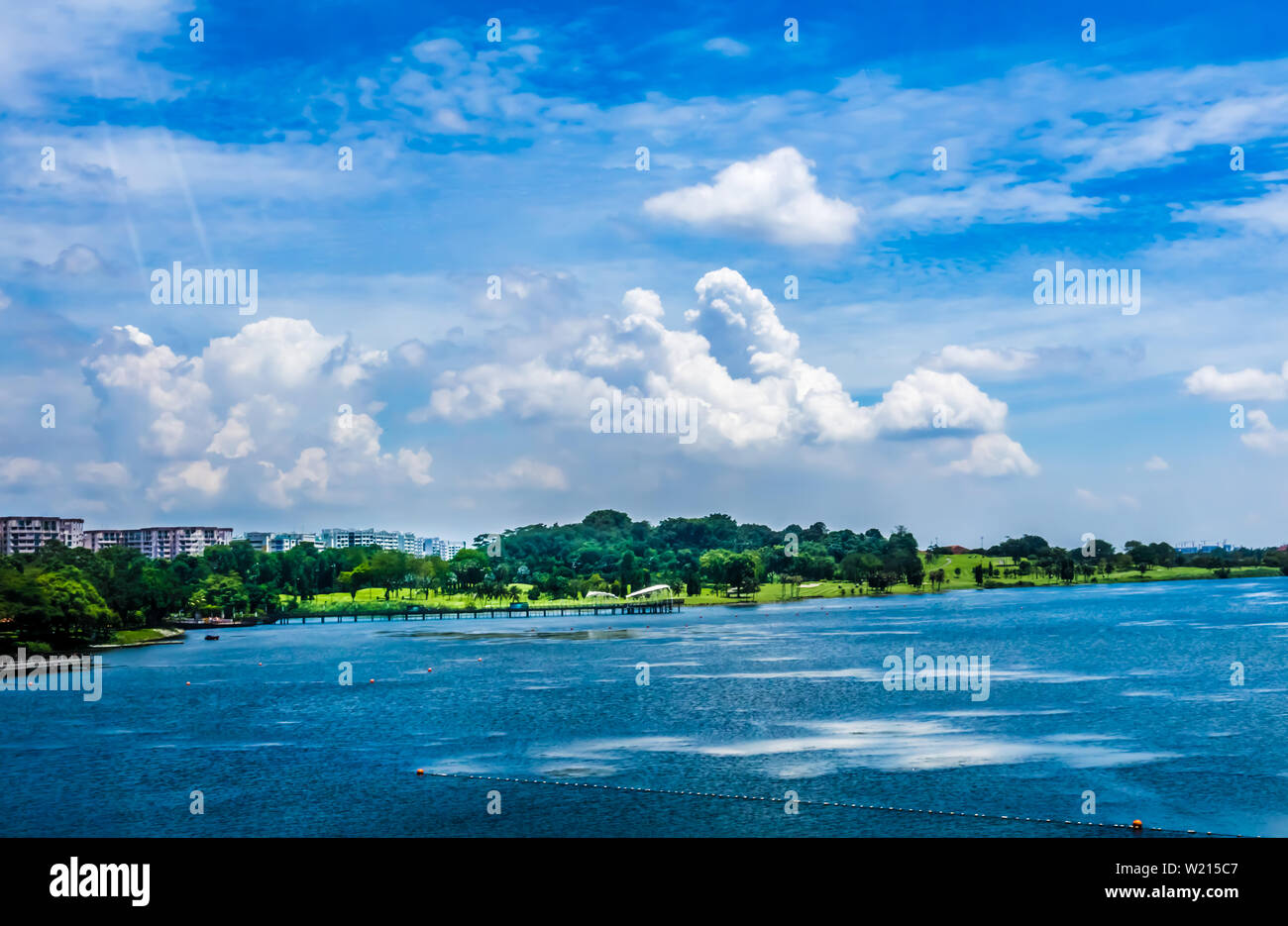 Singapore - Oct 19, 2018: Lower Seletar Reservoir is a reservoir ...
