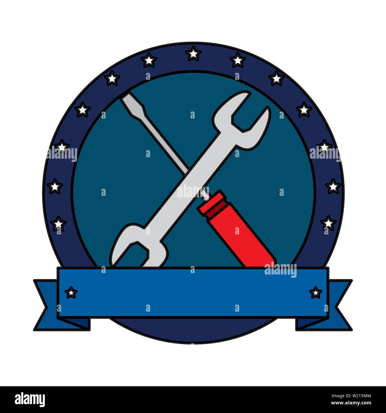 wrench and screwdriver tools crossed Stock Vector Image & Art - Alamy