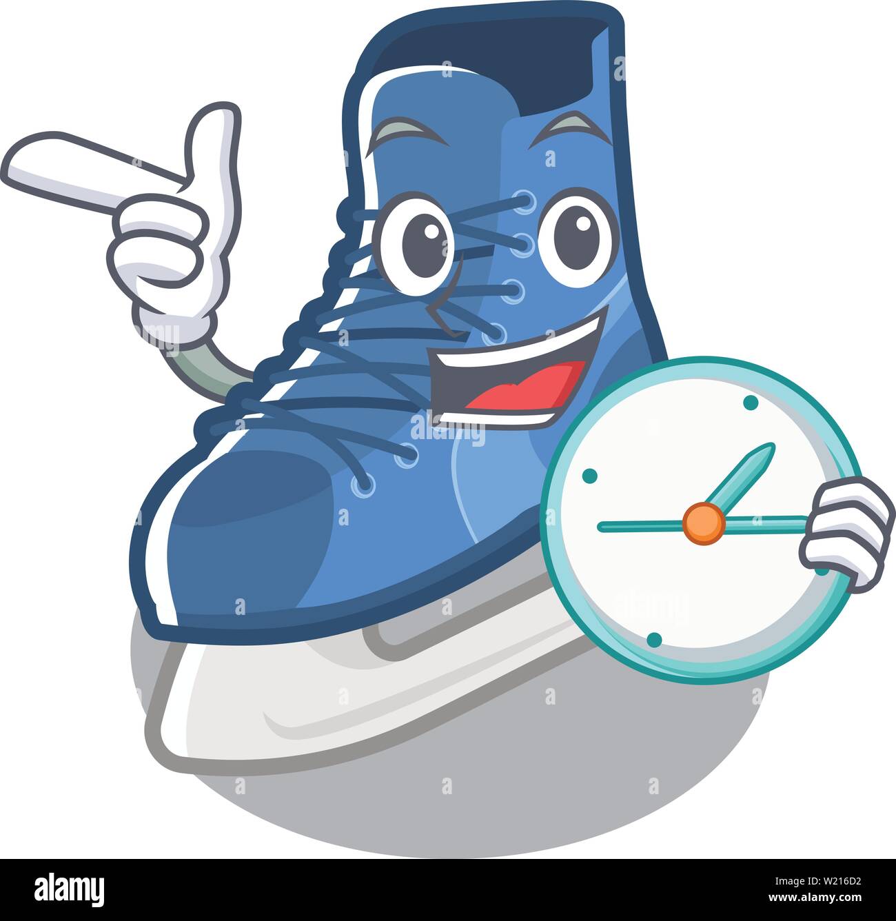 With clock ice skate in the cartoon shape Stock Vector Image & Art - Alamy