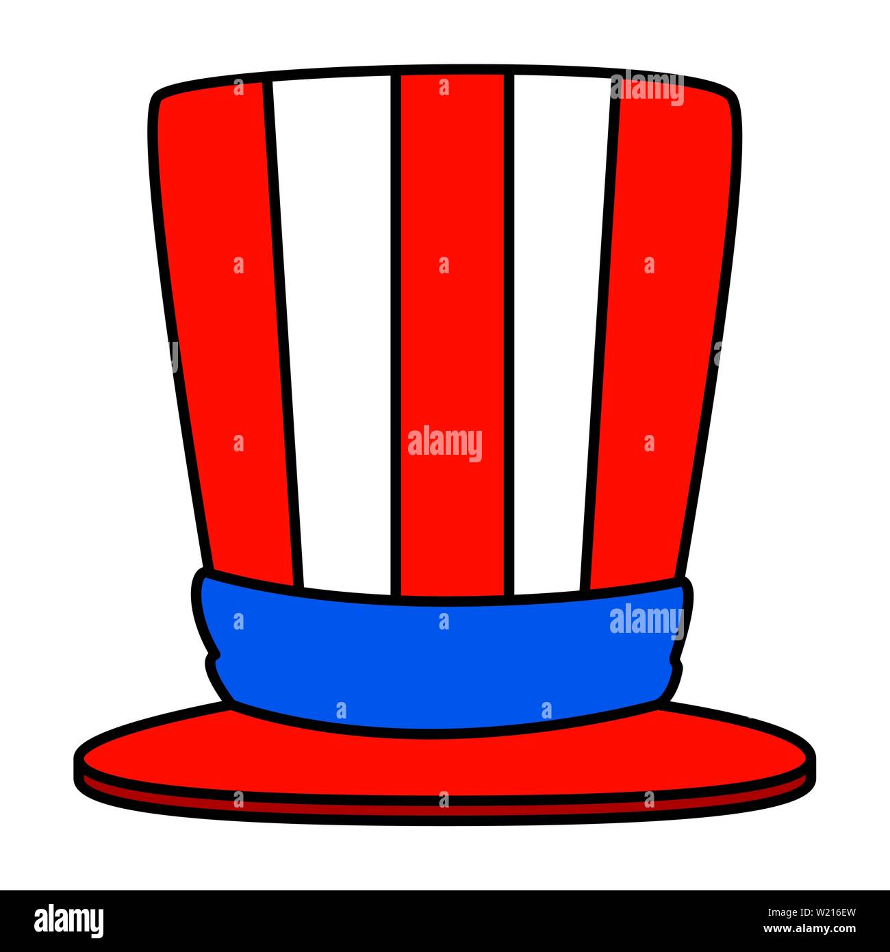 tophat with united states of america flag Stock Vector Image & Art - Alamy