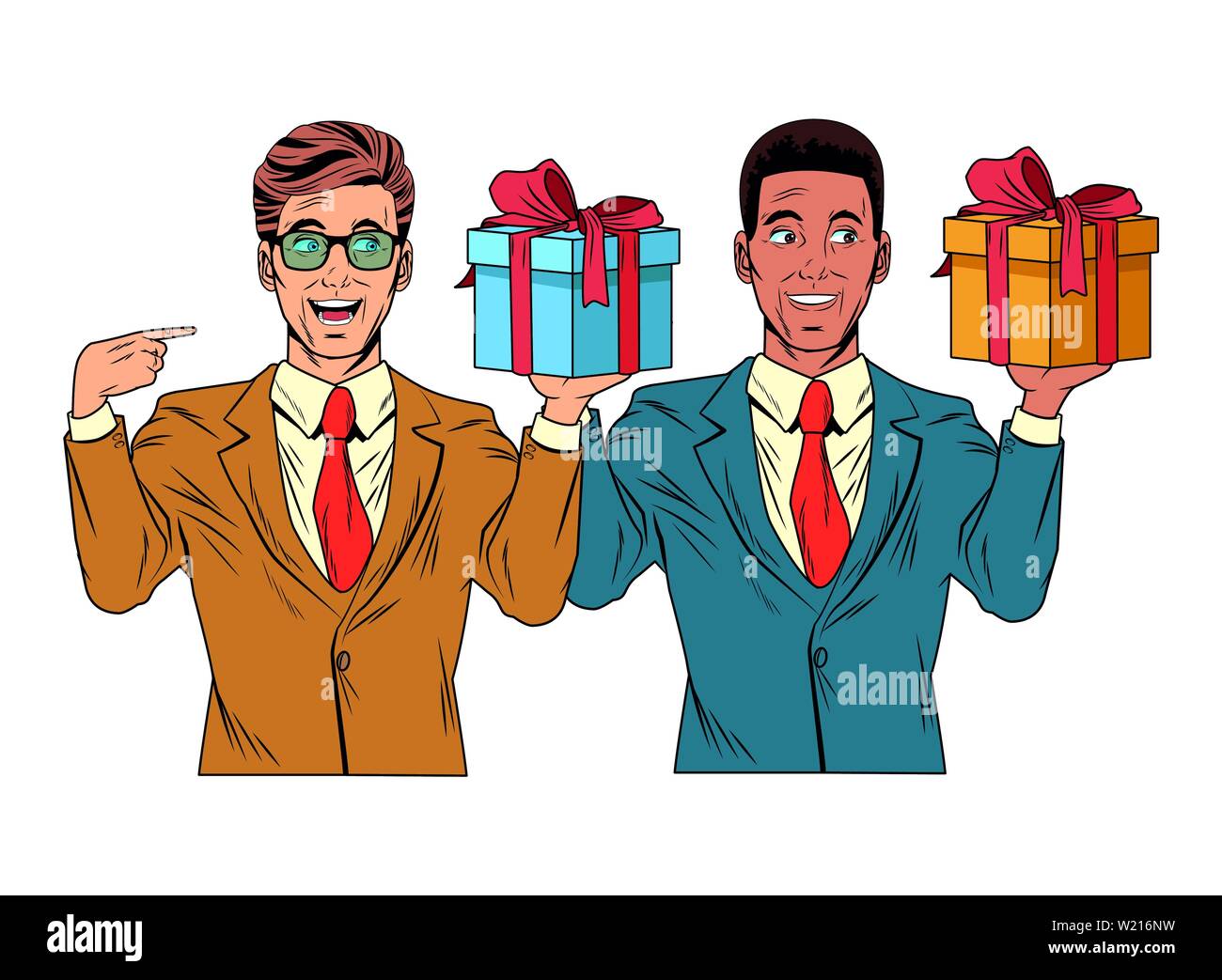 men avatar with gift box Stock Vector Image & Art - Alamy