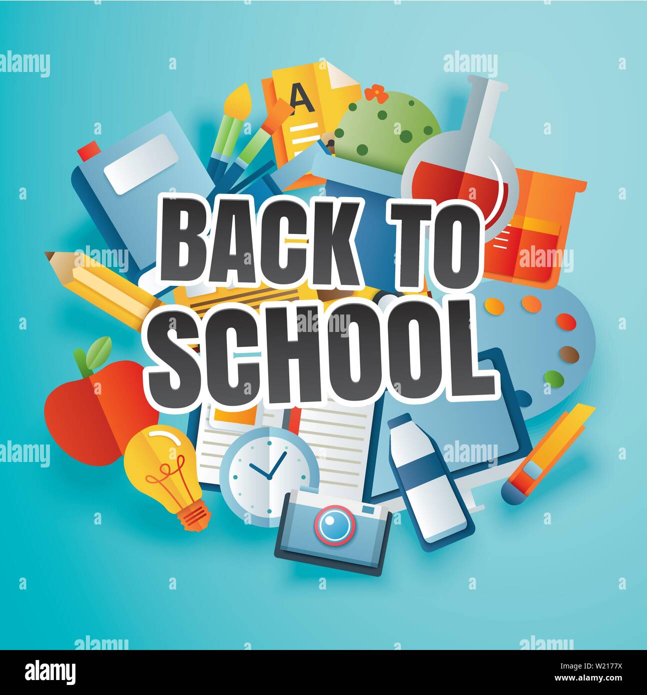 Stationary items Stock Vector Images - Alamy