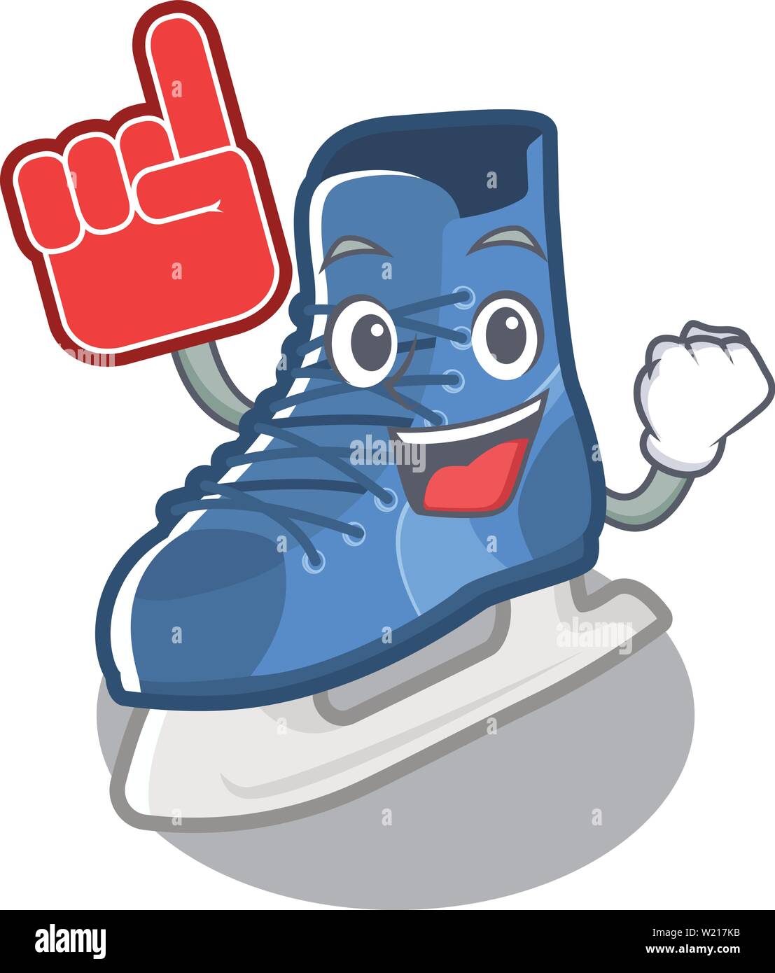 Foam finger ice skate on a cartoon chair Stock Vector Image & Art - Alamy