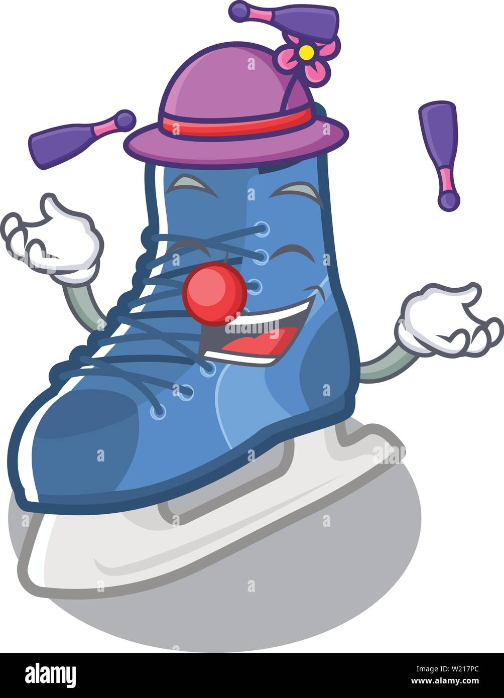 Juggling ice skate on a cartoon chair Stock Vector Image & Art - Alamy