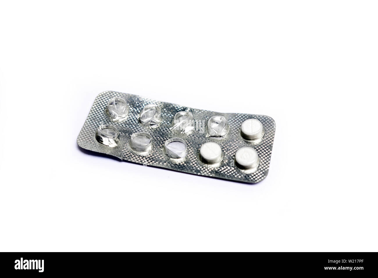 pack of medical tablet isolated on white background Stock Photo - Alamy