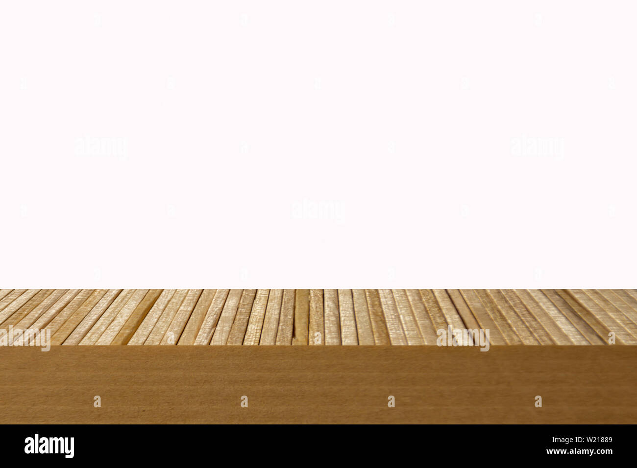 Isolated Hard wood terrace on the white background with clipping path ...