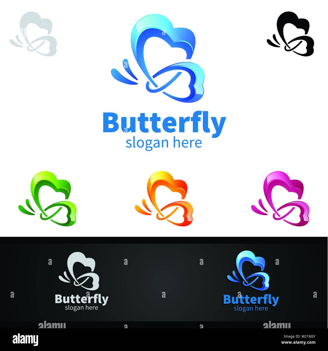 Butterfly Colors Logo Stock Vector Image & Art - Alamy