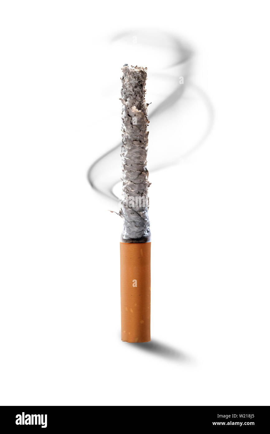 Cigarette isolated over white background Stock Photo - Alamy