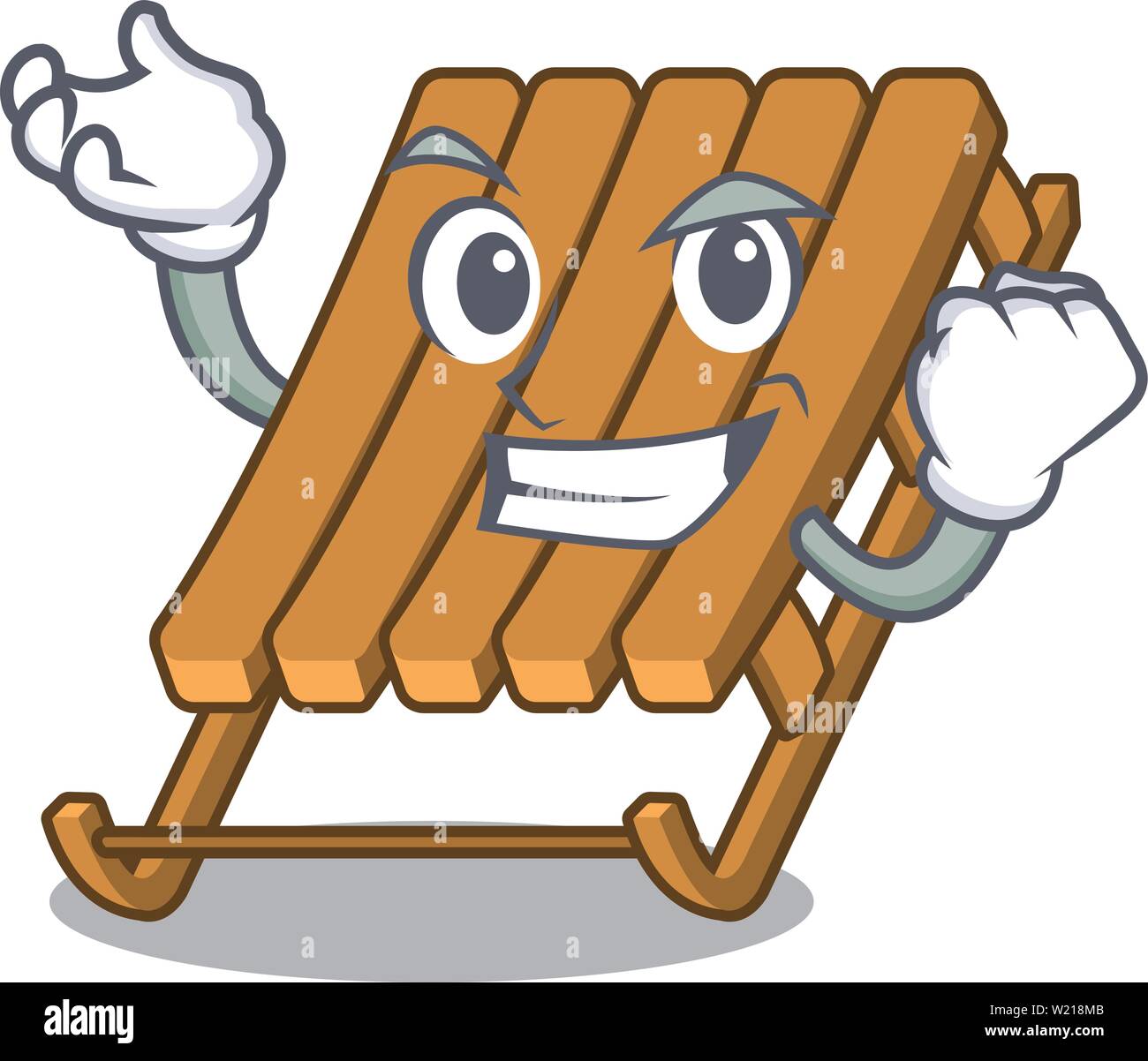 Successful ice sled on a the cartoon Stock Vector Image & Art - Alamy