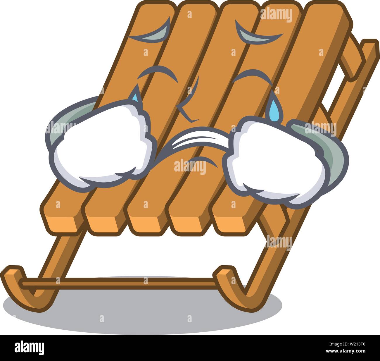 Crying toy ice sled in cartoon shape Stock Vector Image & Art - Alamy