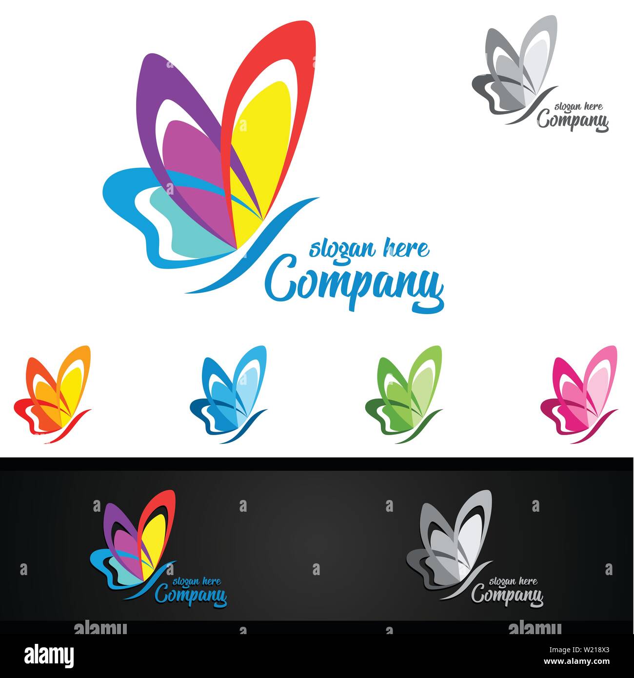 Butterfly Colors Logo Stock Vector Image & Art - Alamy
