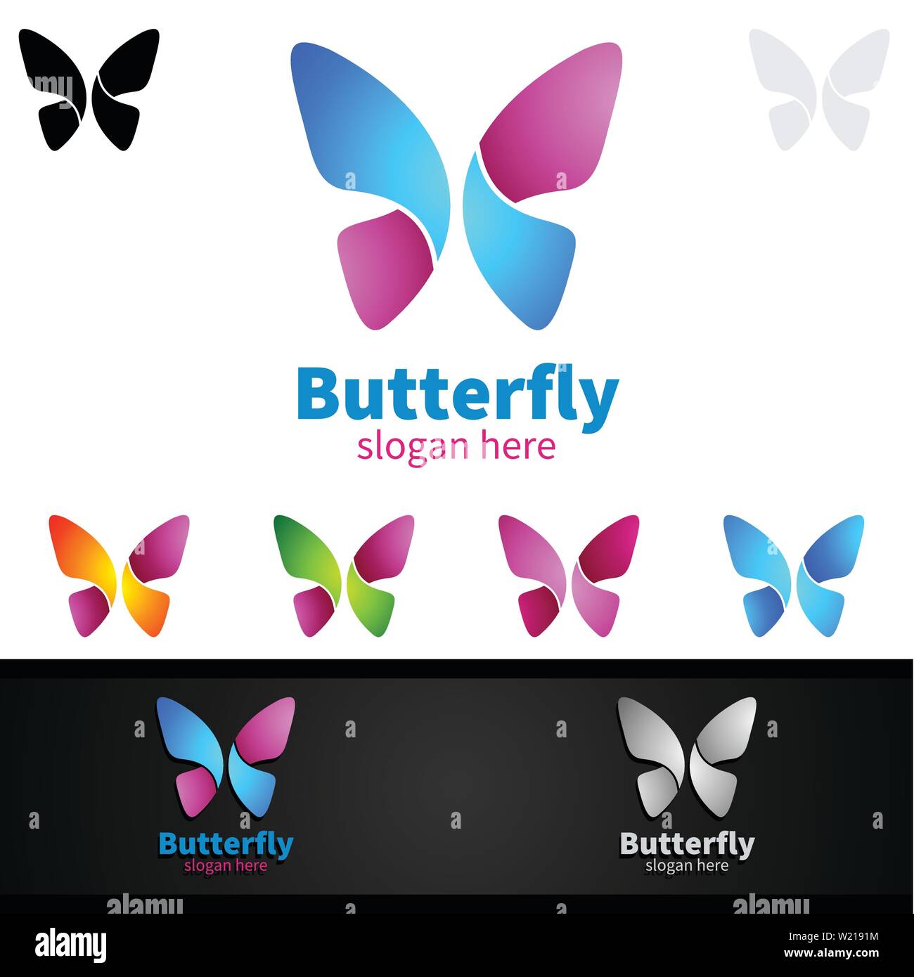 Butterfly Colors Logo Stock Vector Image & Art - Alamy