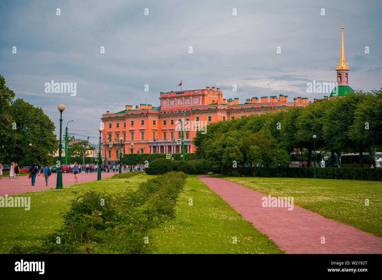 Mikhailovsky (Engineering) castle - northern facade of the building, St ...
