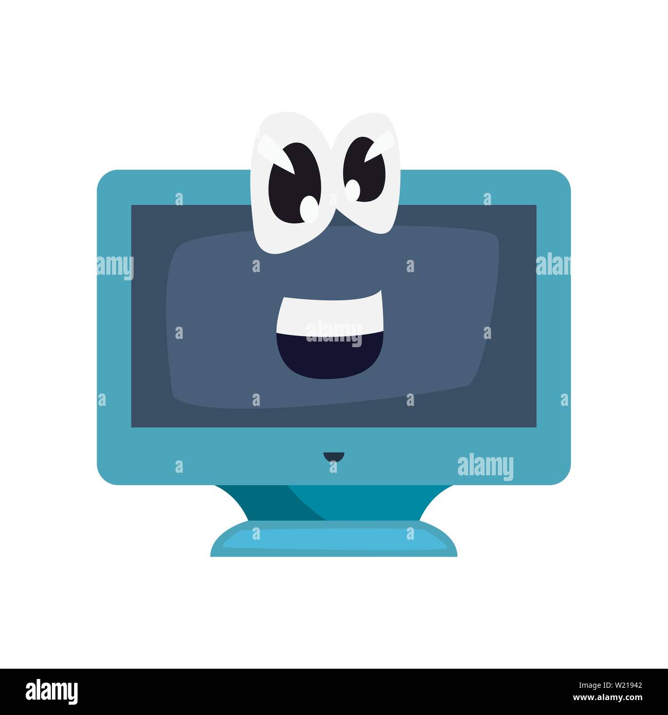 computer cartoon back to school flat design vector illustration Stock ...