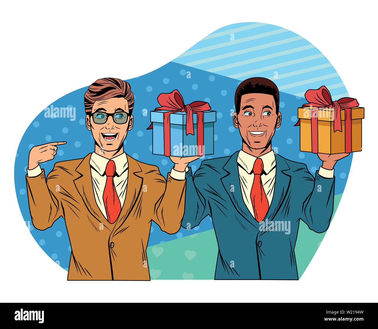 Pop art boxes background vector Cut Out Stock Images & Pictures - Alamy