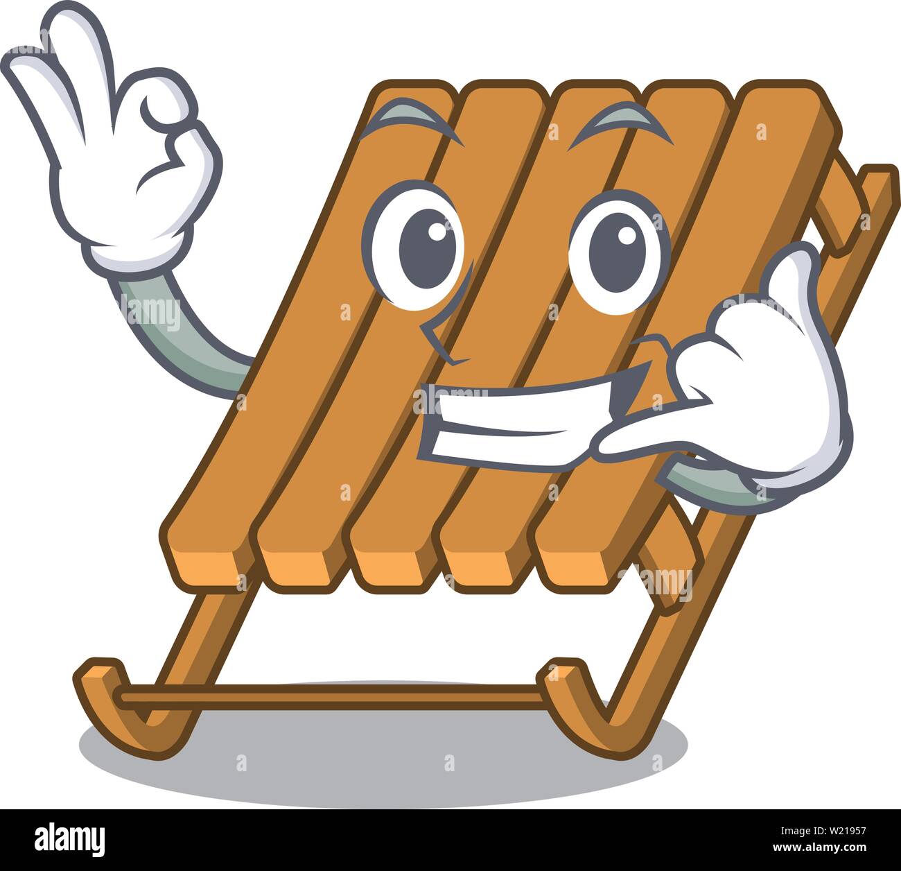 Call me ice sled isolated with the character Stock Vector Image & Art ...