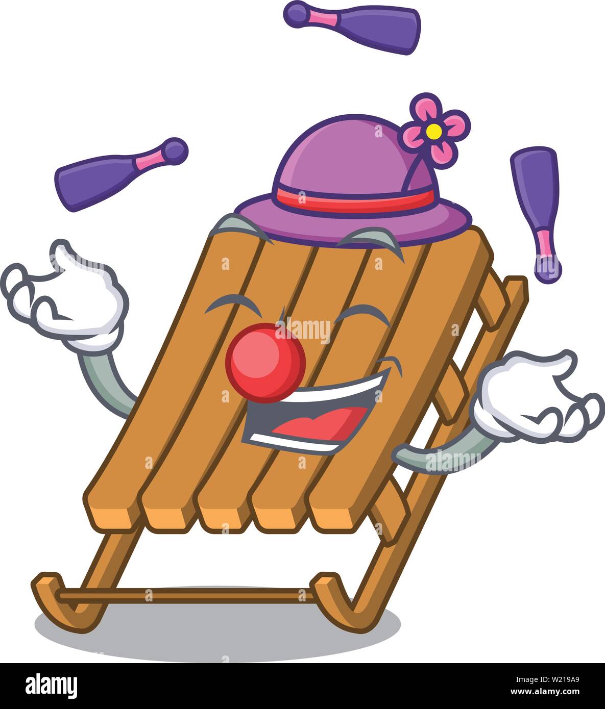 Juggling ice sled isolated with the character Stock Vector Image & Art ...
